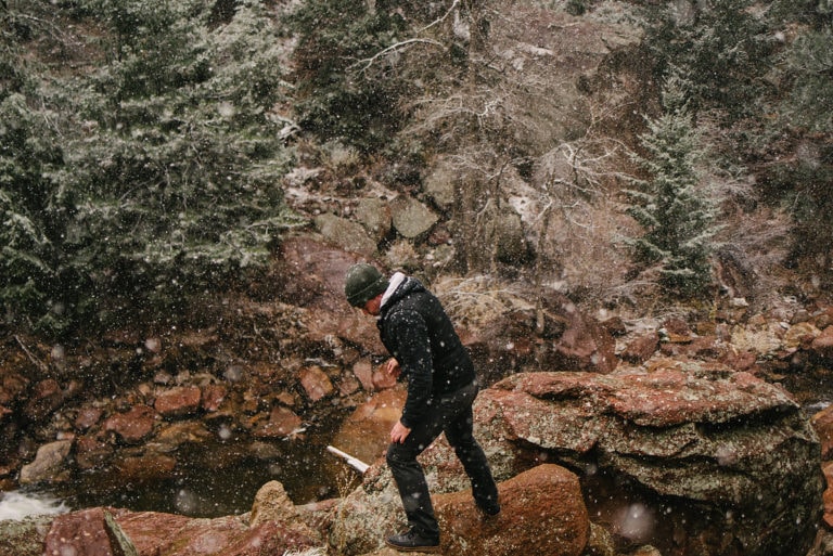 Alex + Chris. Eldorado Canyon Colorado Proposal - Cara Eliz Photo