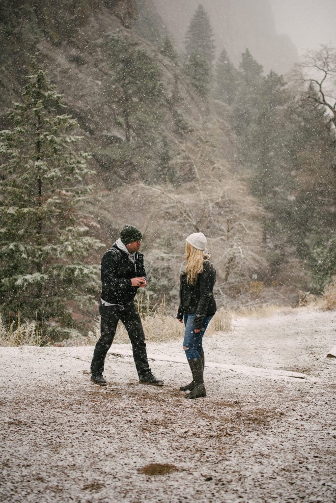 Alex + Chris. Eldorado Canyon Colorado Proposal - Cara Eliz Photo
